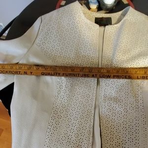 Ashro | Jackets & Coats | Vintage Soft White Leather Perforated Dress ...